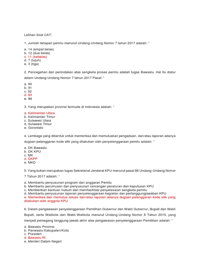 Simulasi 100 Soal PPK | PDF
