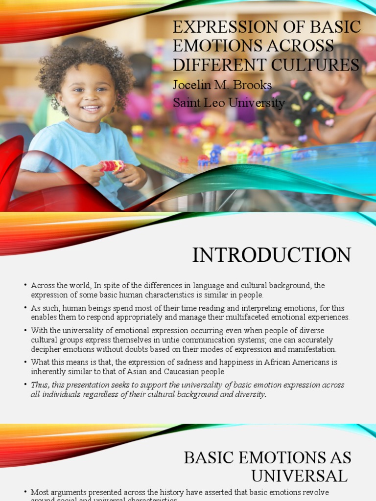 Expression of Basic Emotions Across Different Cultures | PDF | Emotions ...