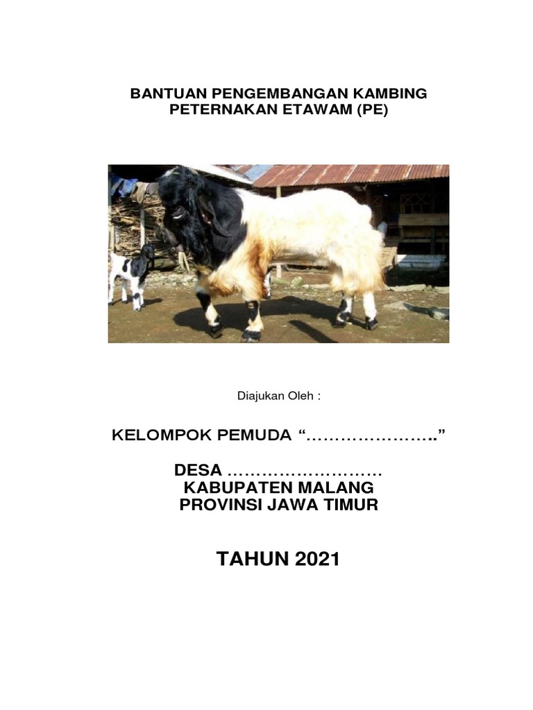 Contoh Bantuan Pengembangan Kambing | PDF
