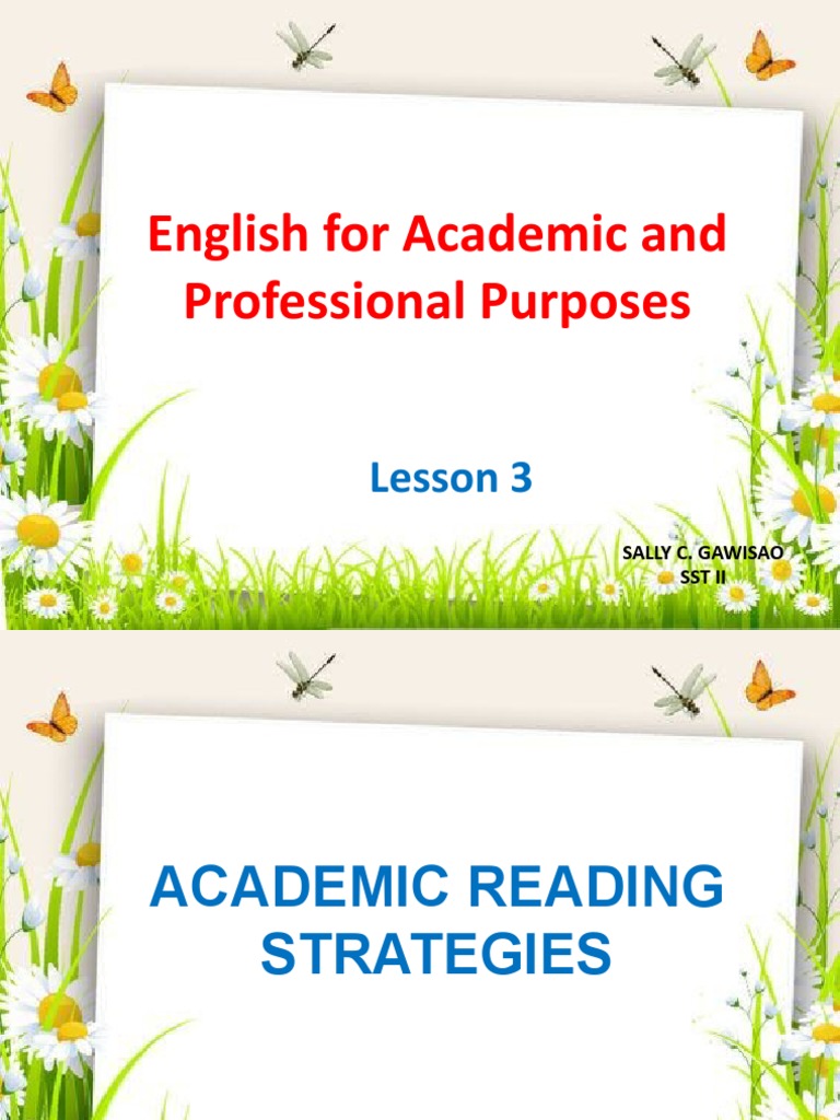 Eapp Lesson 3 | PDF | Reading Comprehension | Learning