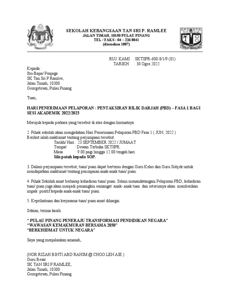 Surat PBD | PDF