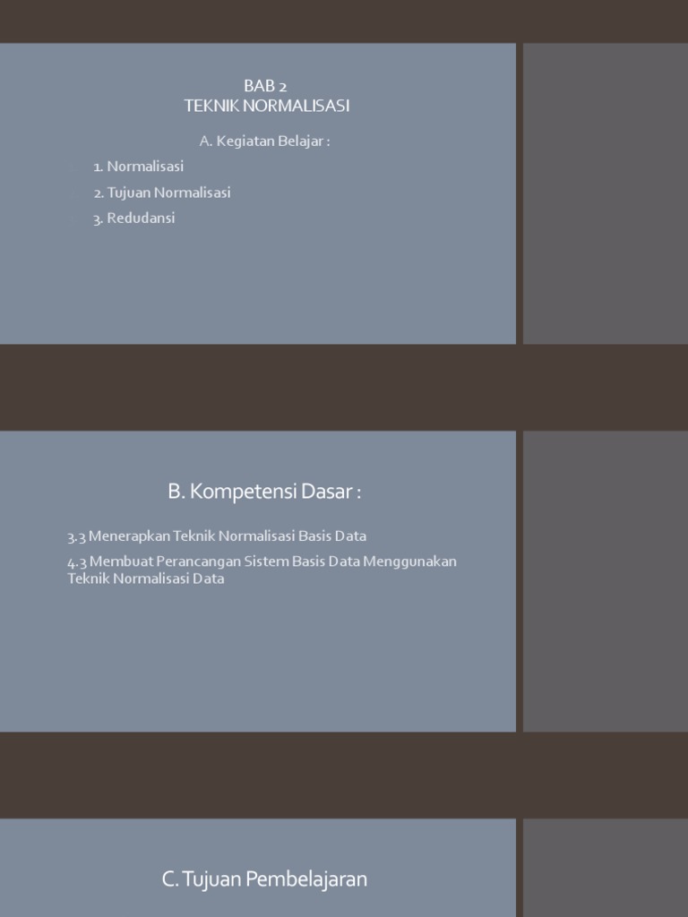 Bab 2 Teknik Normalisasi - 01 | PDF