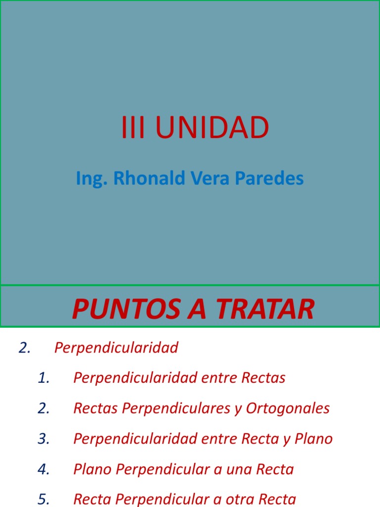 Perpendicularidad Clase2014 | PDF