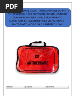 Instrucciones para Uso de Kit Antiderrame | PDF