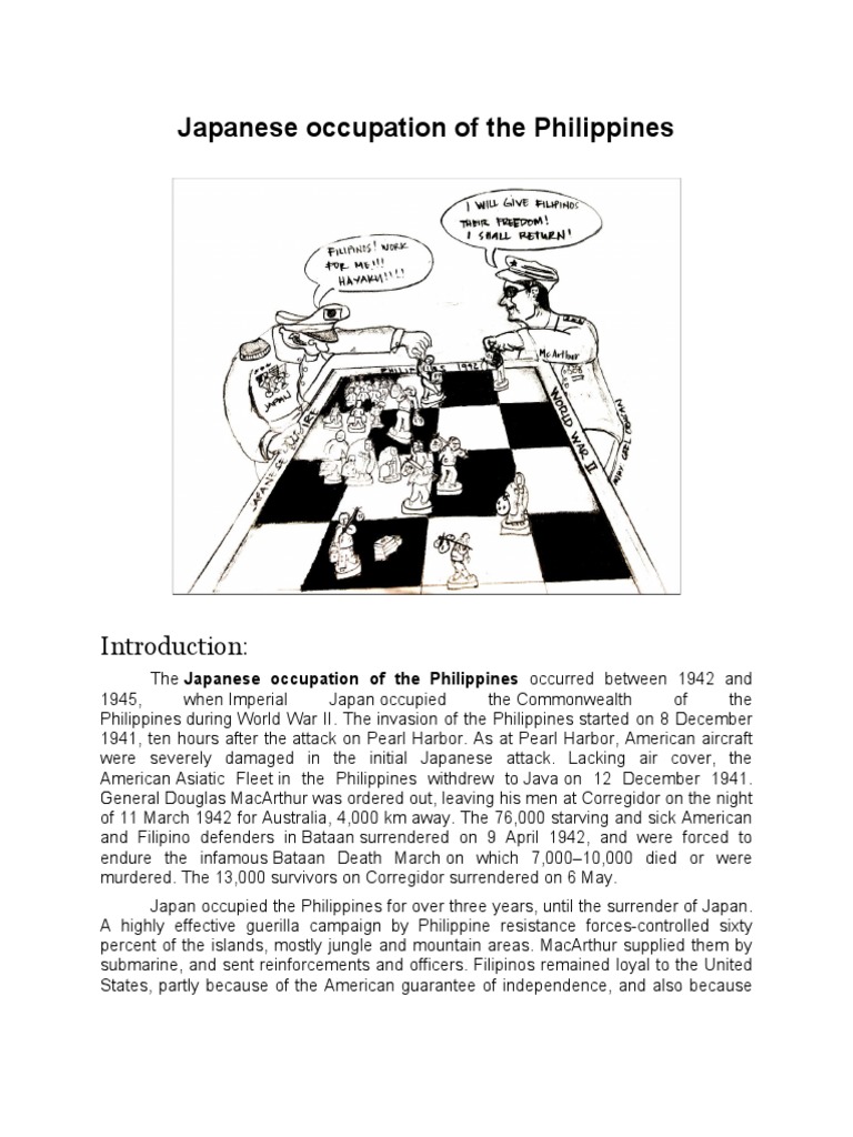 Japanese Occupation of The Philippines | PDF | Military Of Japan ...