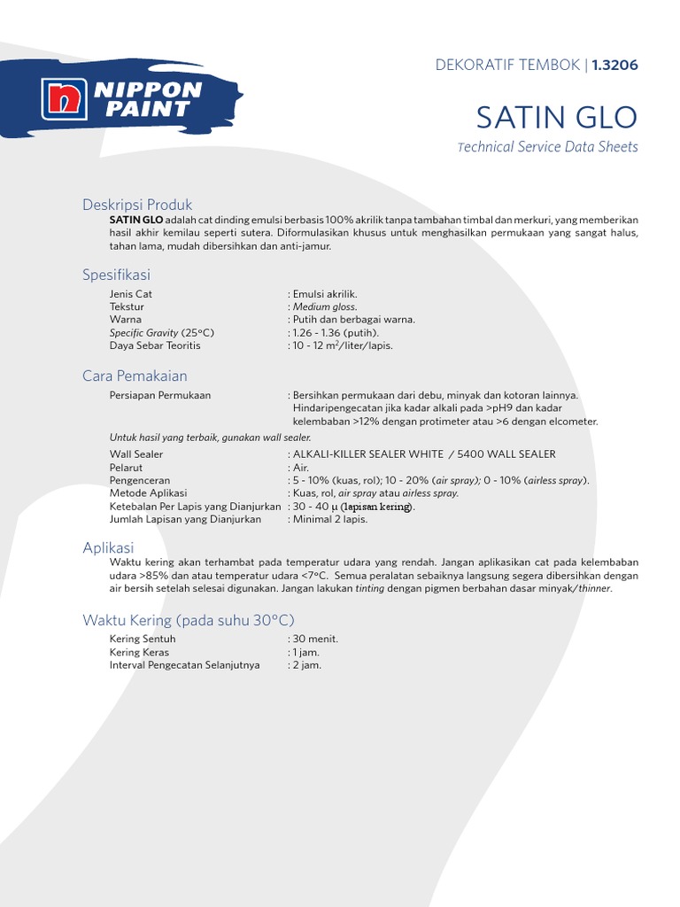 Nippon Satin Glo | PDF