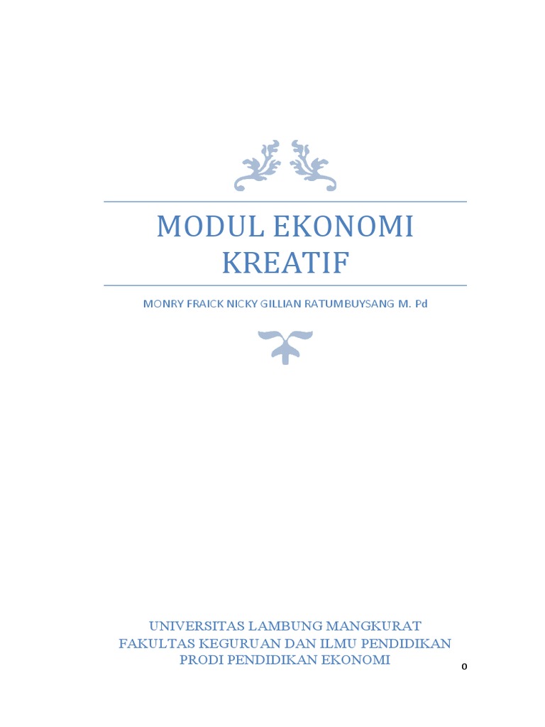 Modul Ekonomi Kreatif | PDF