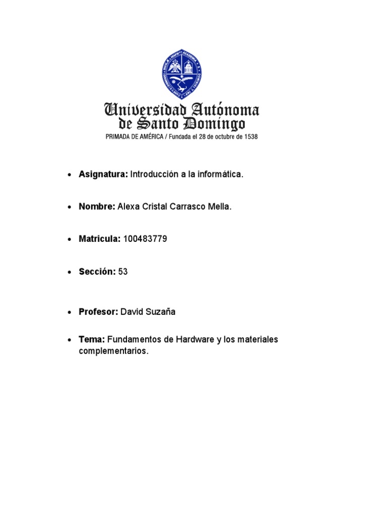 Carrasco Alexa Tarea 3.2 | PDF | Procesador Multi Core | Unidad Central de procesamiento