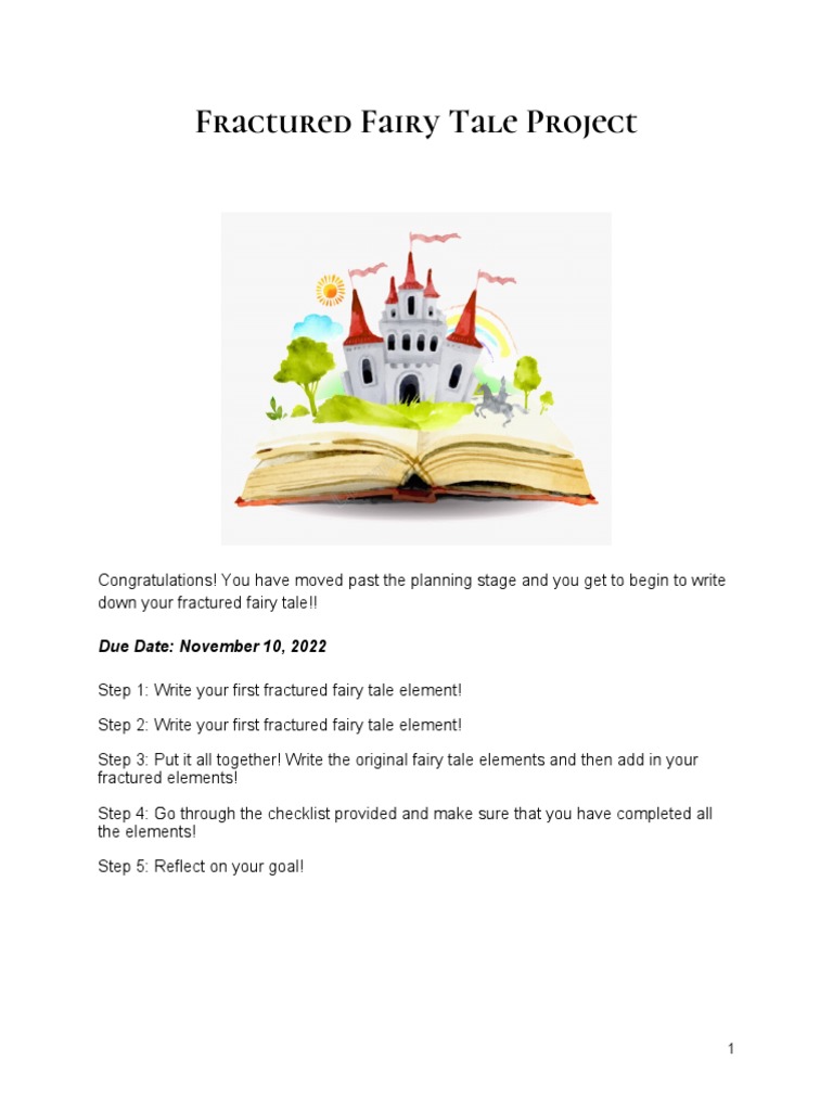 Fractured Fairy Tale Workbook | PDF | Linguistics | Writing