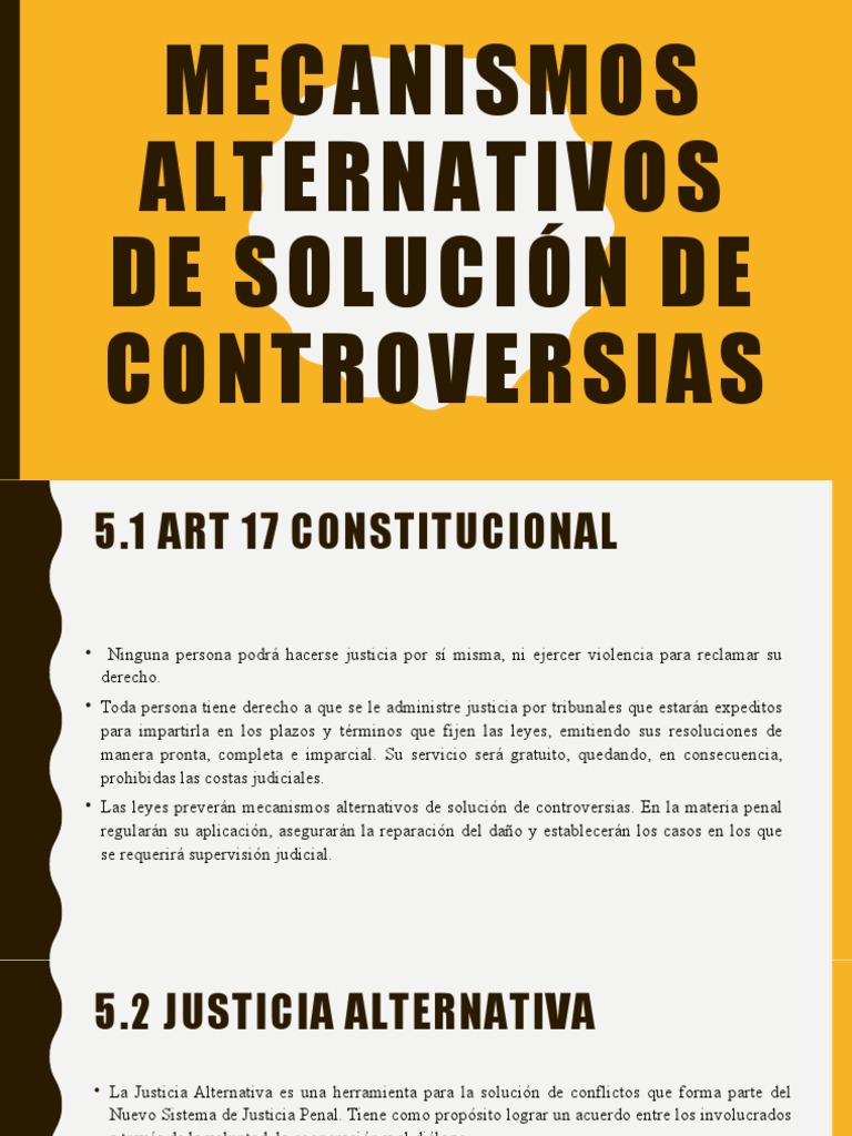 Mecanismos Alternativos de Solución de Controversias | PDF | La ... Mecanismos Alternativos de Solución de Controversias | PDF | La ...