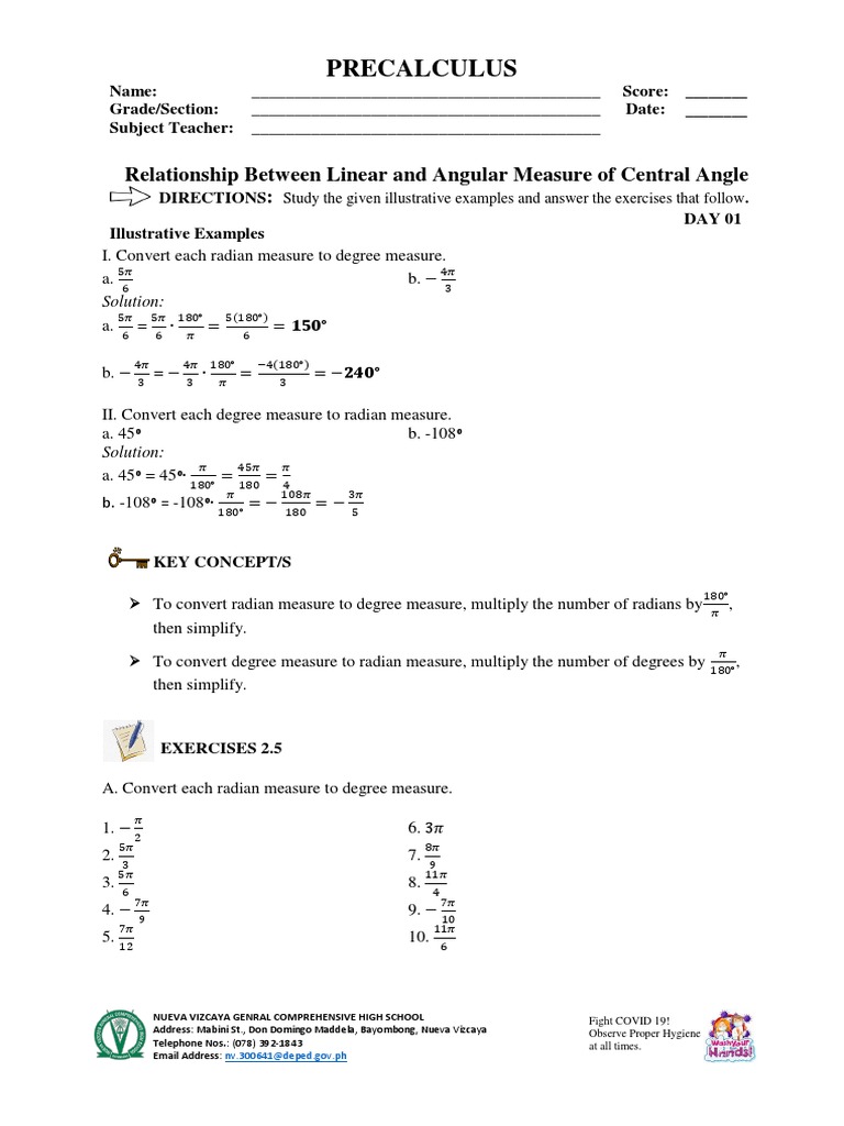 Week2 Linear and Angular Measure2 | PDF | Angle | Area Week2 Linear and Angular Measure2 | PDF | Angle | Area