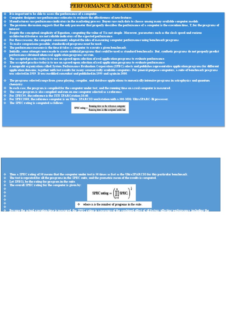 Performance Measurement | PDF | Benchmark (Computing) | Computing