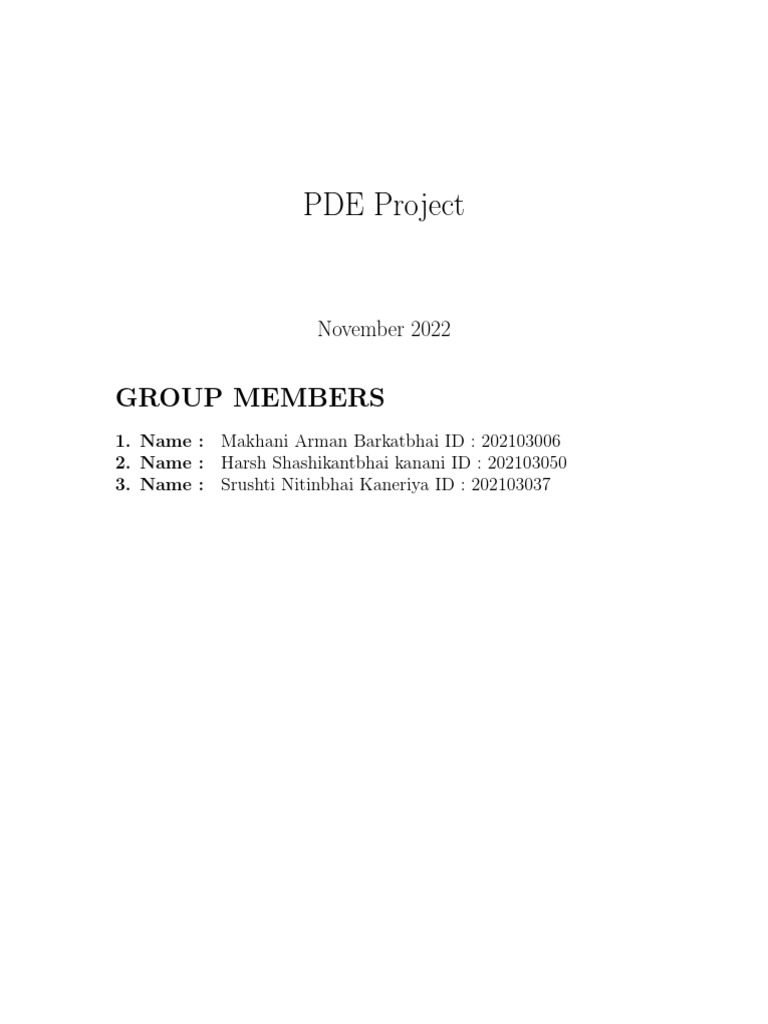 PDE Project | PDF