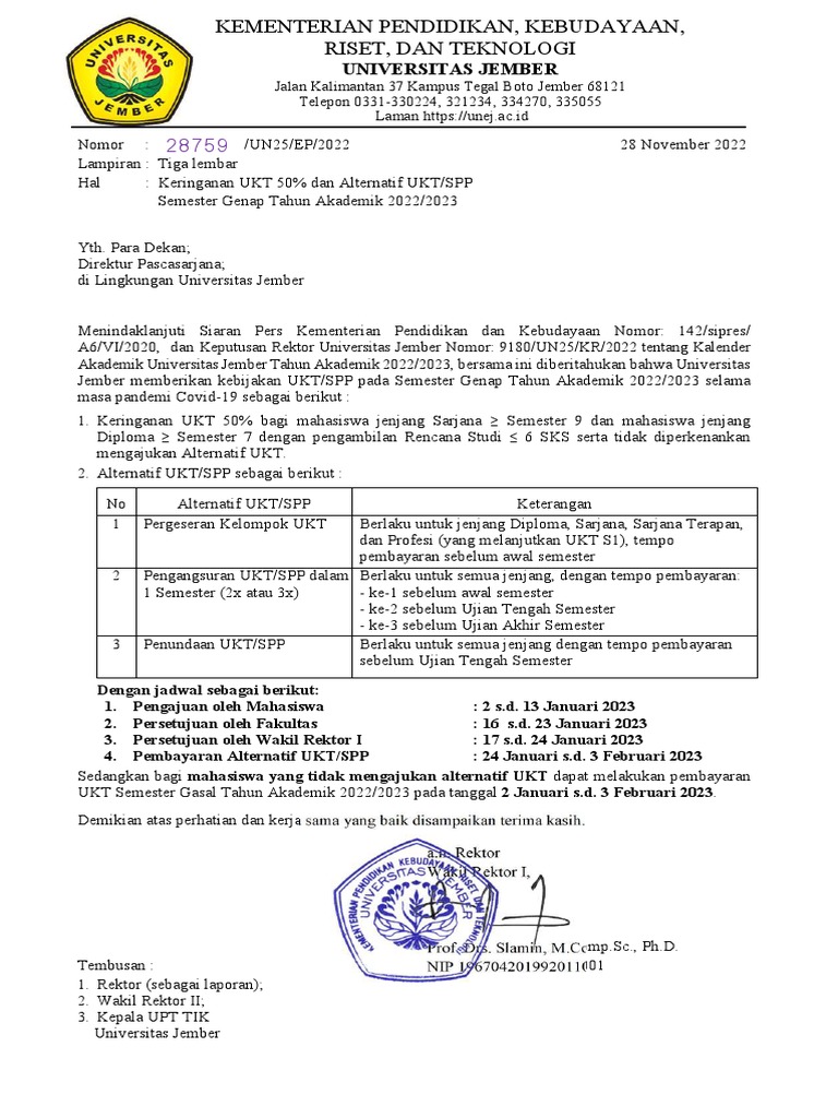 Keringanan Dan Alternatif UKT | PDF Keringanan Dan Alternatif UKT | PDF