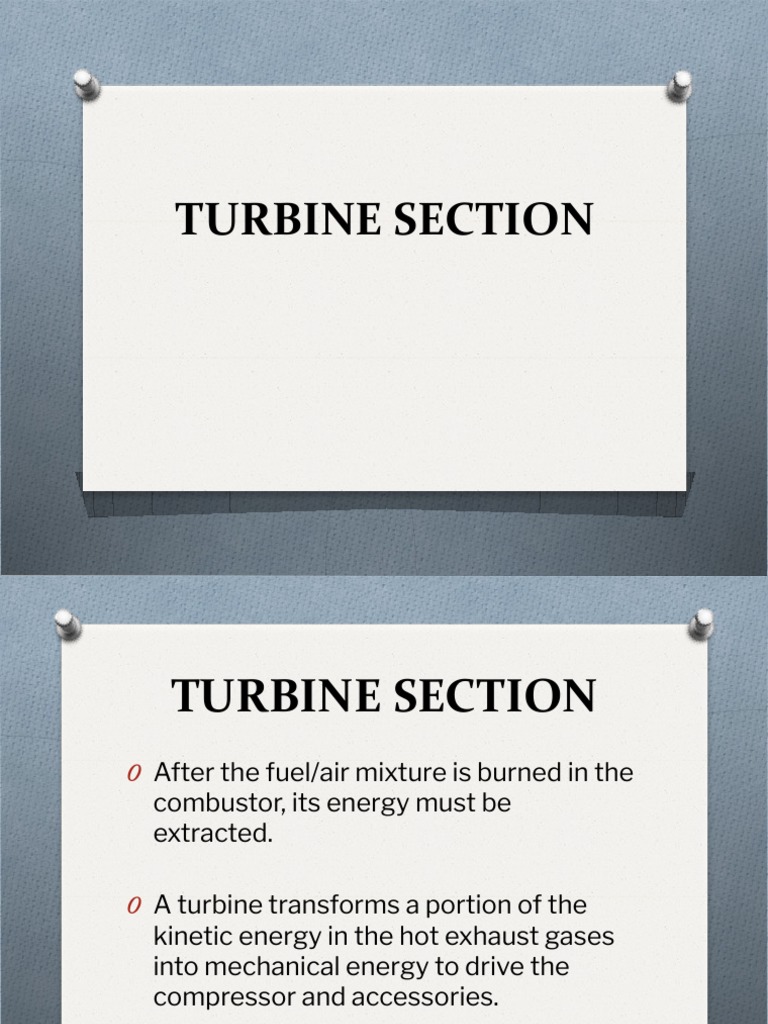 Midterm Lesson 6 Turbine Section | PDF | Turbine | Chemical Equipment