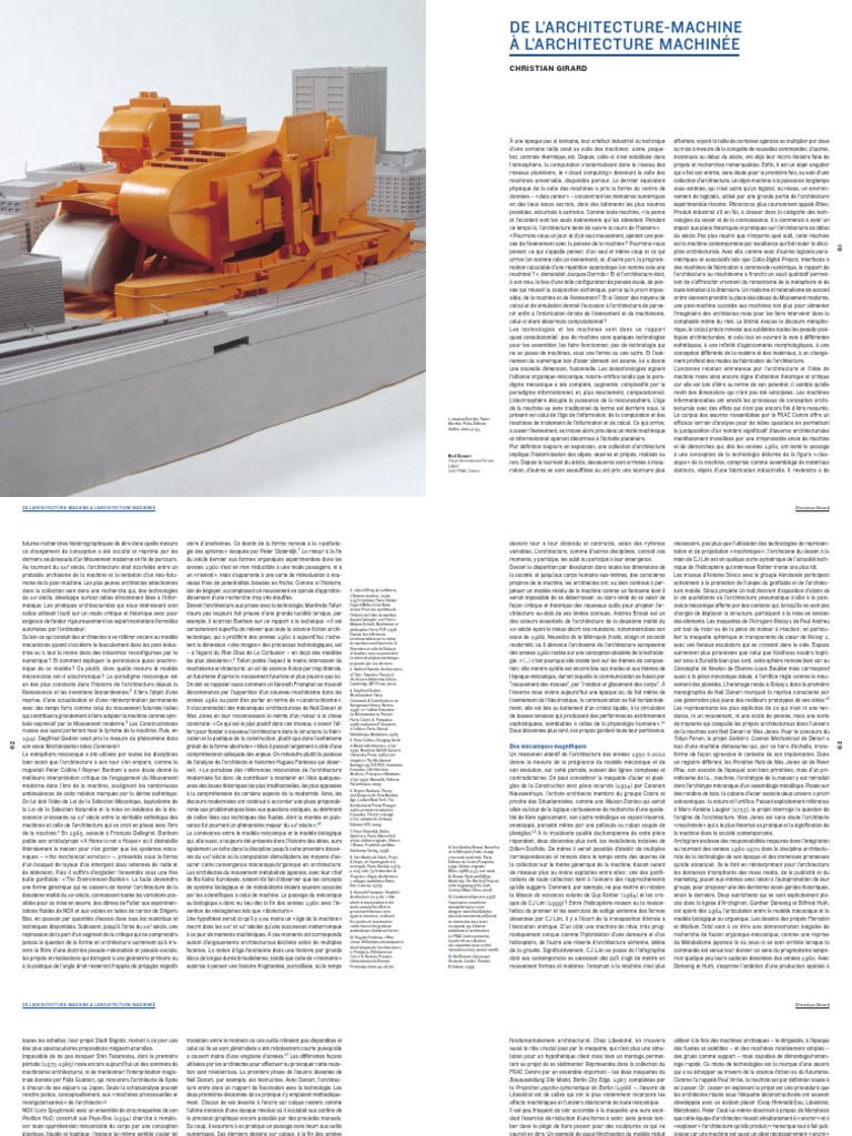 C.girard Architecture Machine 2013 2 | PDF | Conception | Machine