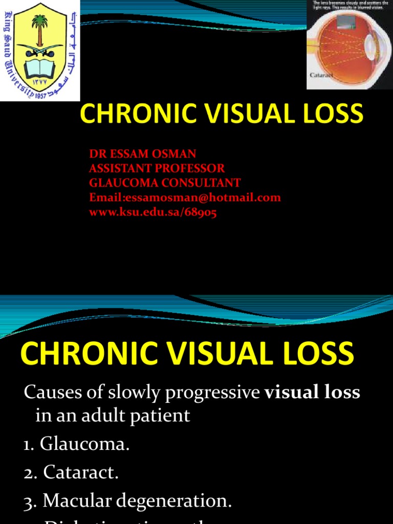 6 - Chronic Visual Loss (Dr. Essam) | PDF | Glaucoma | Visual System
