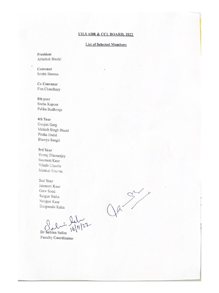 Uils Adr & CCL Board. 2022 | PDF