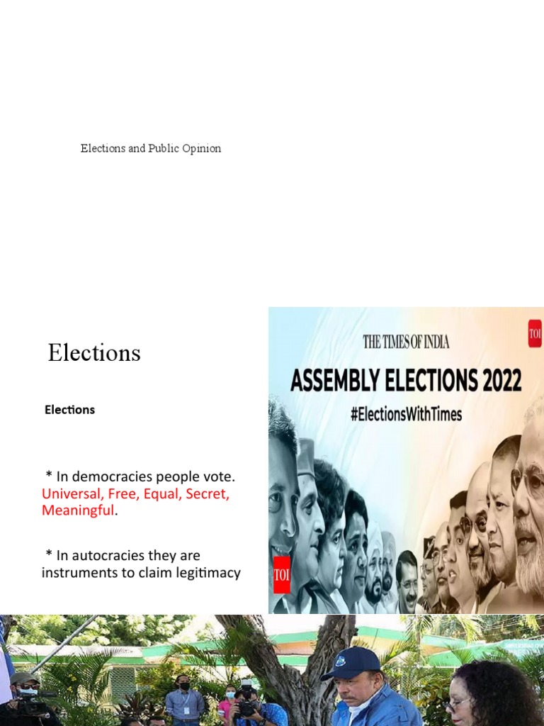 Public Opinion and Elections | PDF | Elections | Opinion Poll
