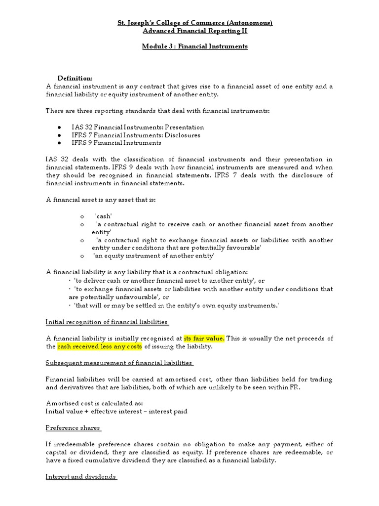 Financial Instruments | PDF