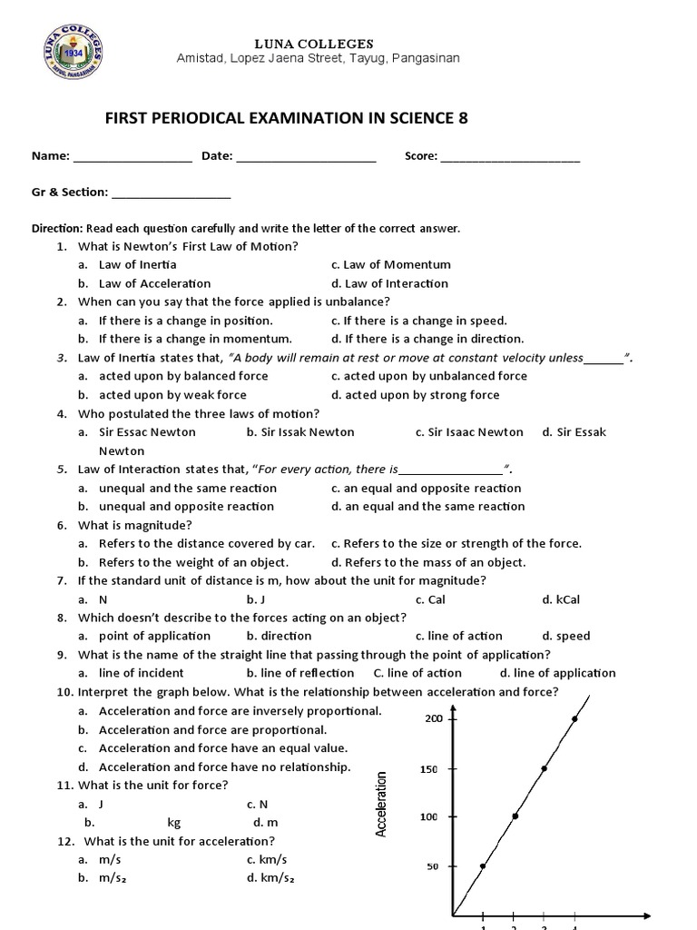 Sample Exam in Science With Tos | PDF | Waves | Electromagnetic Radiation