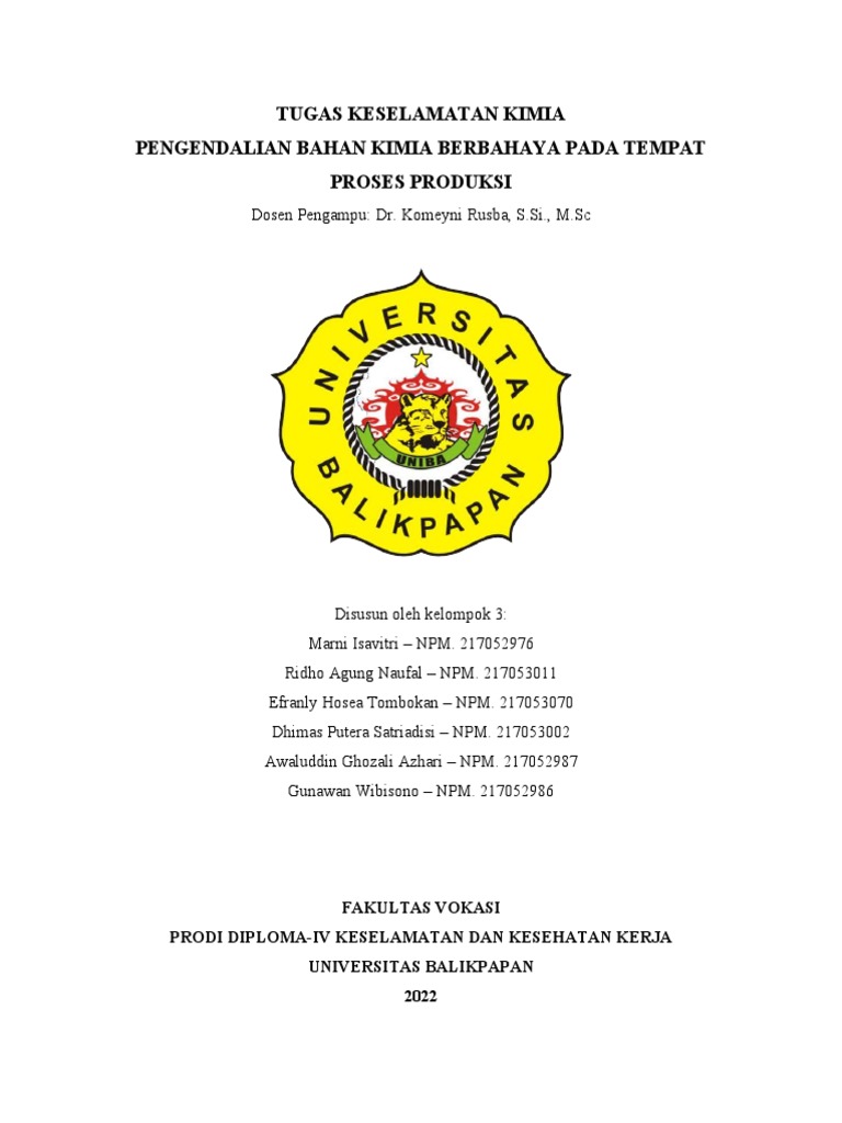 Kel. 3 - Pengendalian Bahan Kimia | PDF