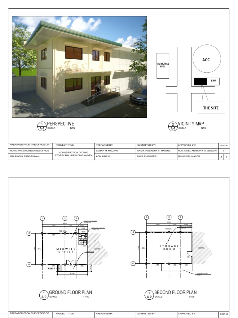 Two-Storey RHU-I Building Annex Construction | PDF | Concrete | Truss