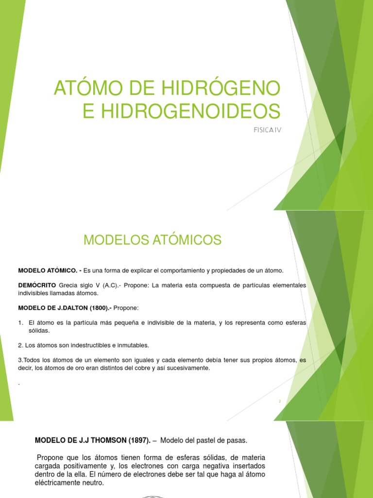 At Mo de Hidr Geno e Hidrogenoideos PDF | PDF | Átomos | Núcleo atómico