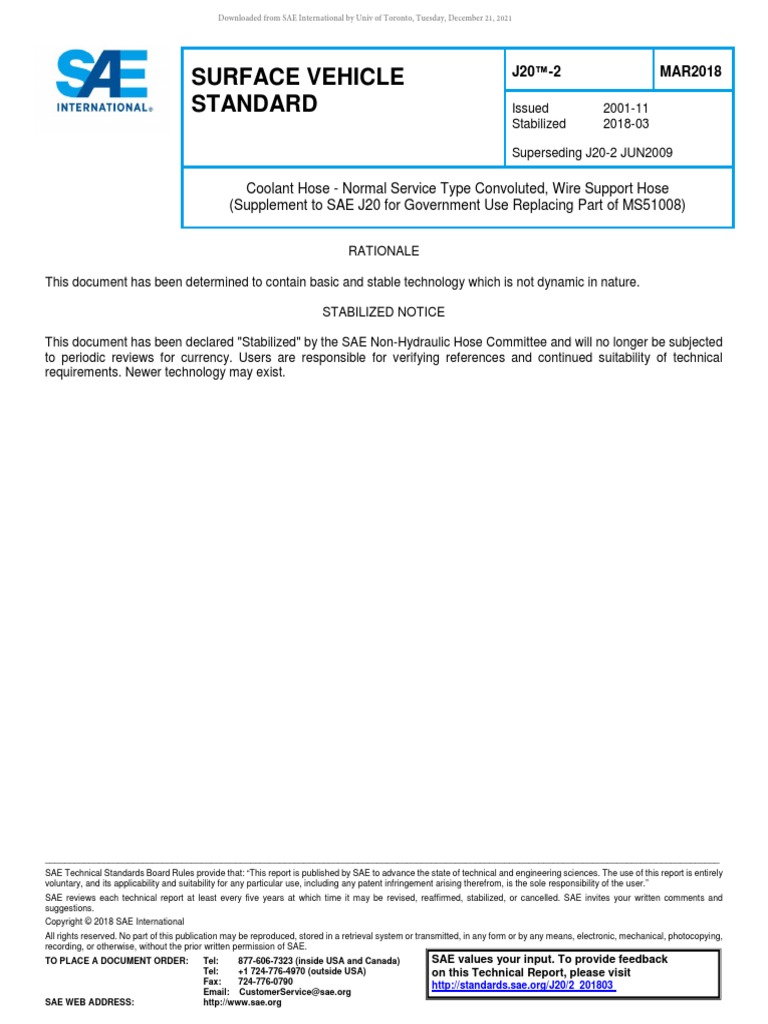 Sae J20-2-2018 | PDF | Engineering Tolerance | Iso 9000