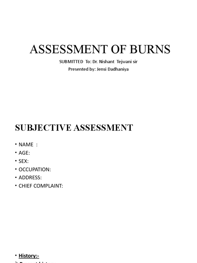 Assessment of Burns... | PDF