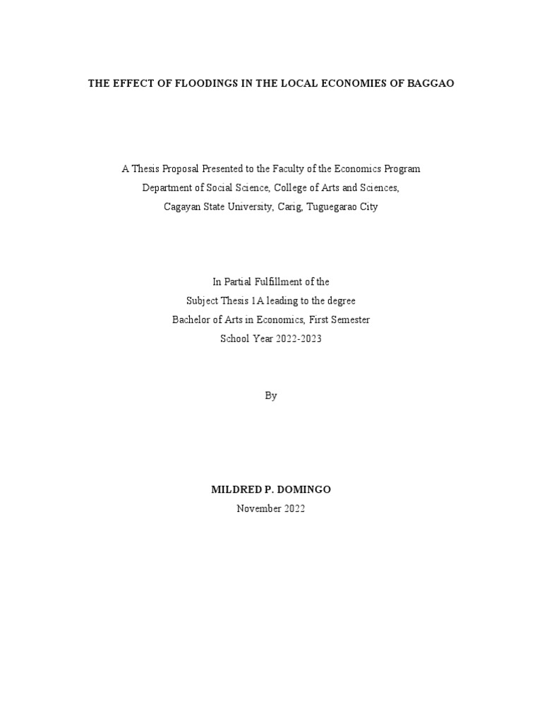 Thesisproposaldefense FLOOD | PDF | Flood | Survey Methodology