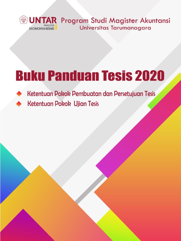 Buku Panduan Tesis 2020 MAKSI UNTAR | PDF
