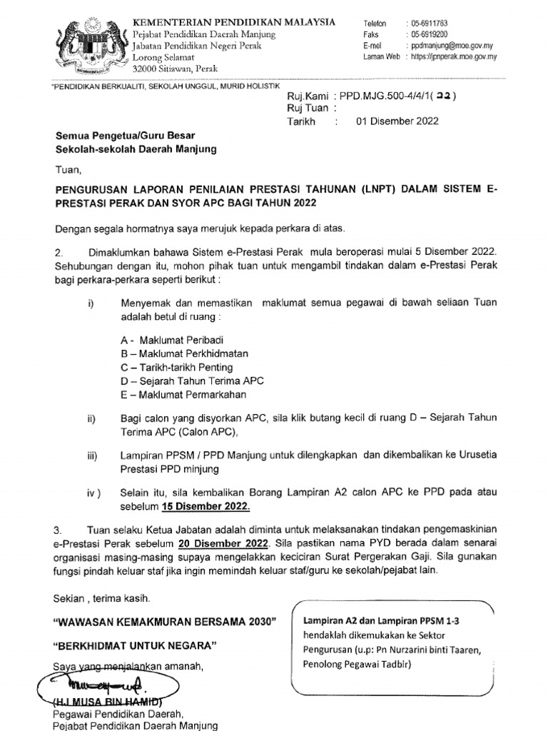 Pengurusan LNPT Dalam E-Prestasi Perak Dan Syor Apc Bagi Tahun 2022 | PDF