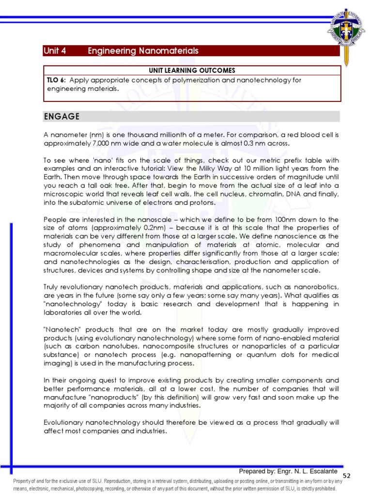 Module 2 Unit 4 Enggchem | PDF | Nanotechnology | Microscope