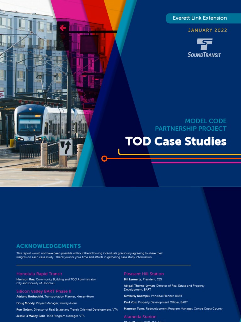 TOD Case Studies for Sound Transit | PDF | Zoning | Bay Area Rapid Transit