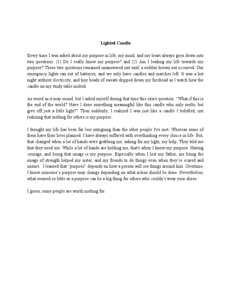 Lighted Candle | PDF