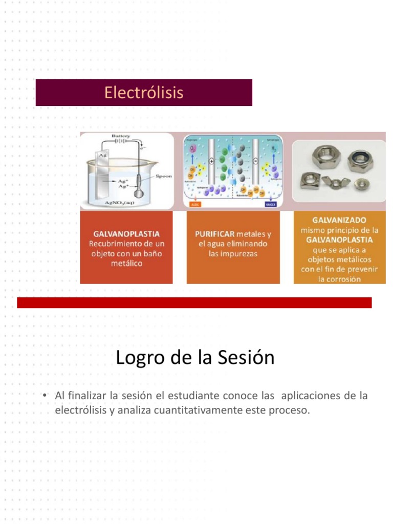 S14.s1 - Material Diapositivas Electrólisis | PDF | Redox | Electroquímica