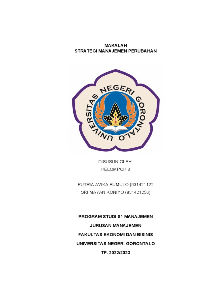 Strategi Manajemen Perubahan Kel.8 | PDF Strategi Manajemen Perubahan Kel.8 | PDF