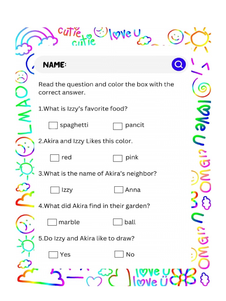 Activity Sheet Grade 1 | PDF