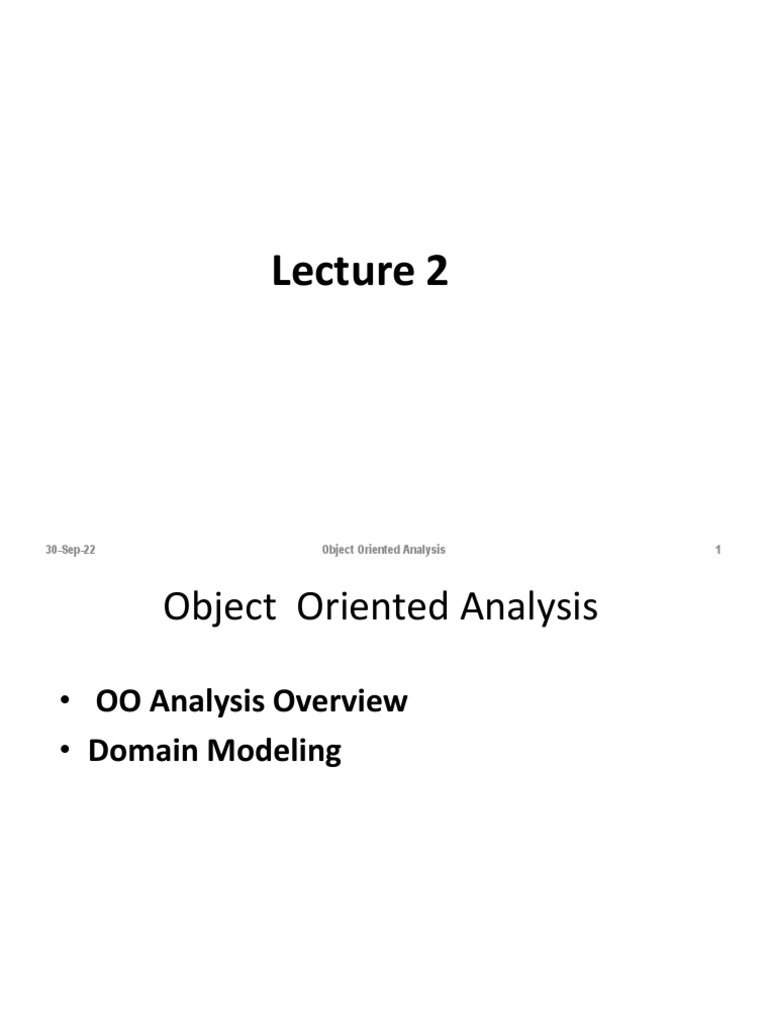 2 Object Oriented Analysis Pdf Conceptual Model Class Computer Programming