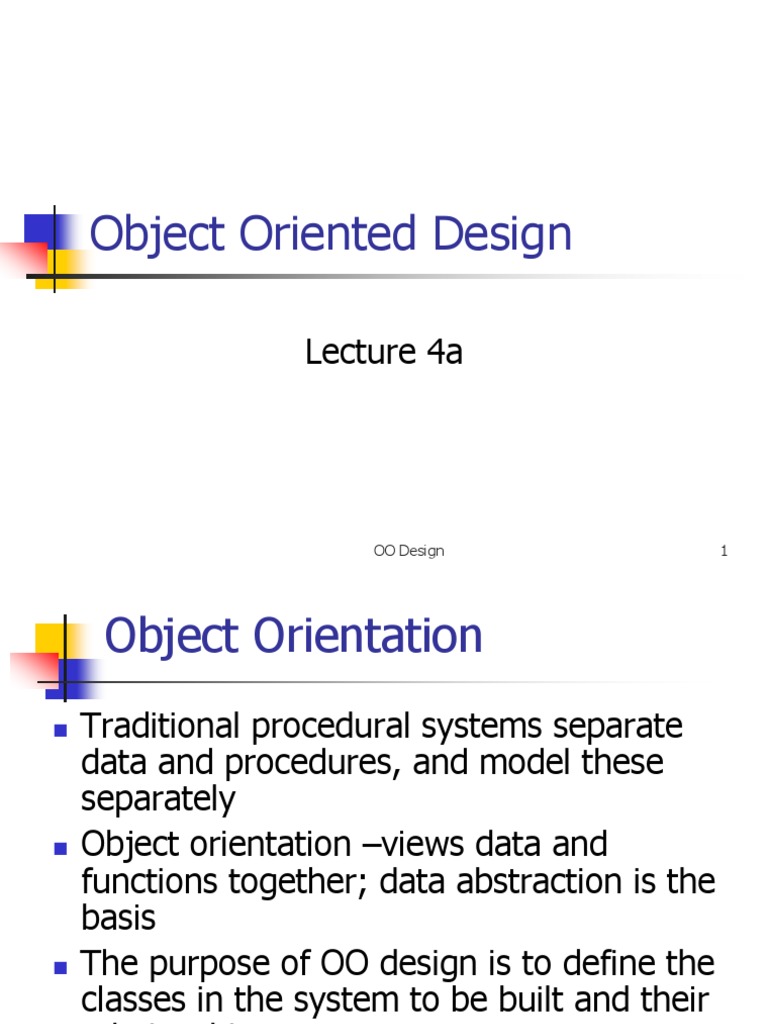 3 - Object Oriented Design | PDF | Inheritance (Object Oriented Programming) | Class (Computer ...
