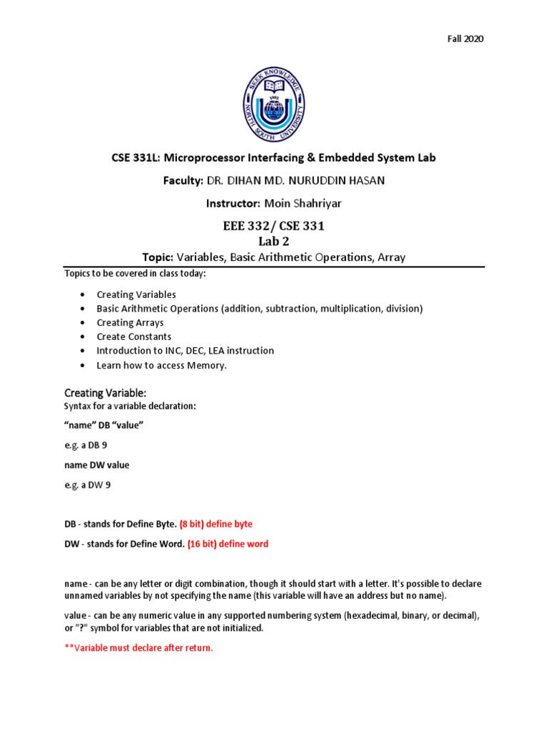 Lab 2 | PDF | Bit | Assembly Language