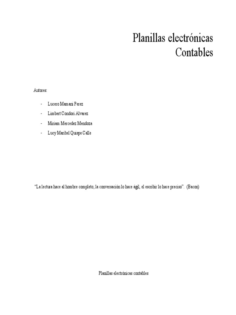 Cap. 2 Planilla Electronica Formato Ofic. | PDF | Informática ...