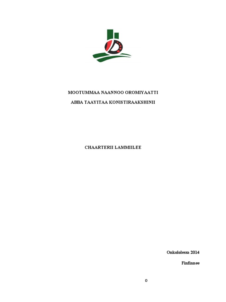 Chaarterii Lammiilee ATKO Final | PDF