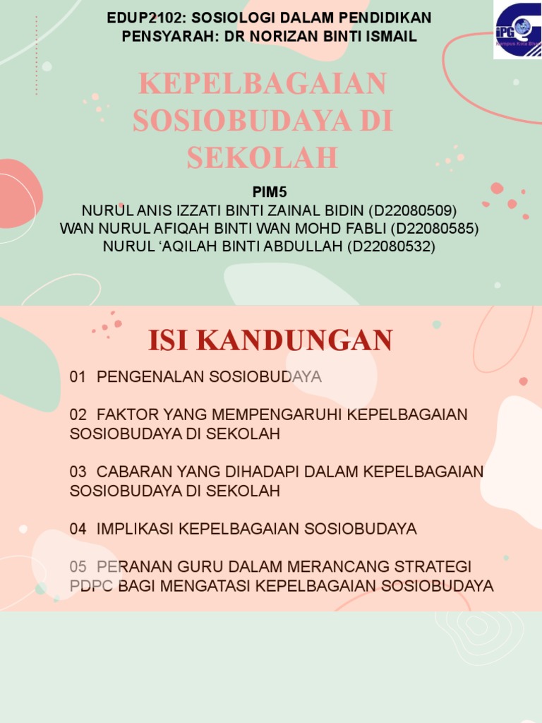 Sosiologi Dalam Pendidikan | PDF