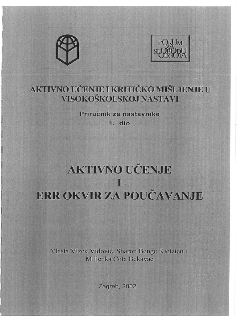 Vizek Vidovic-Aktivno Ucenje (2002) | PDF