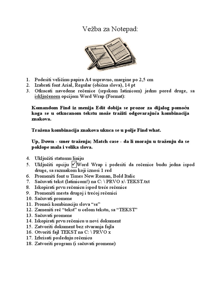 Zadaci Notepad 3 | PDF