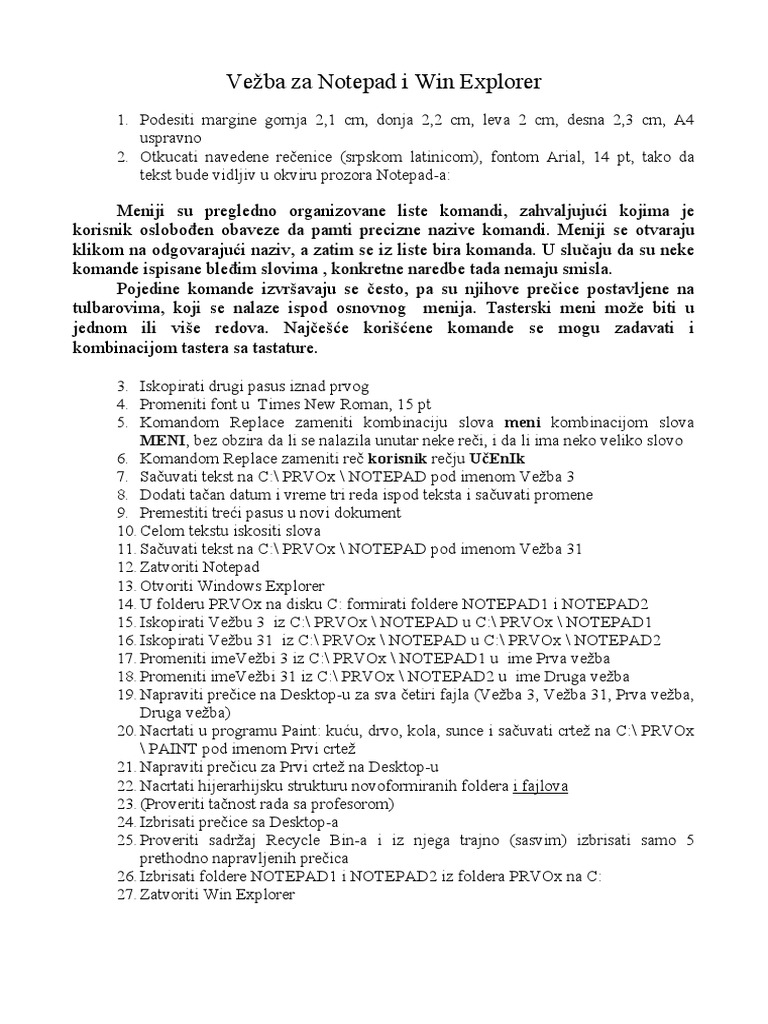 Zadaci Notepad 4 | PDF