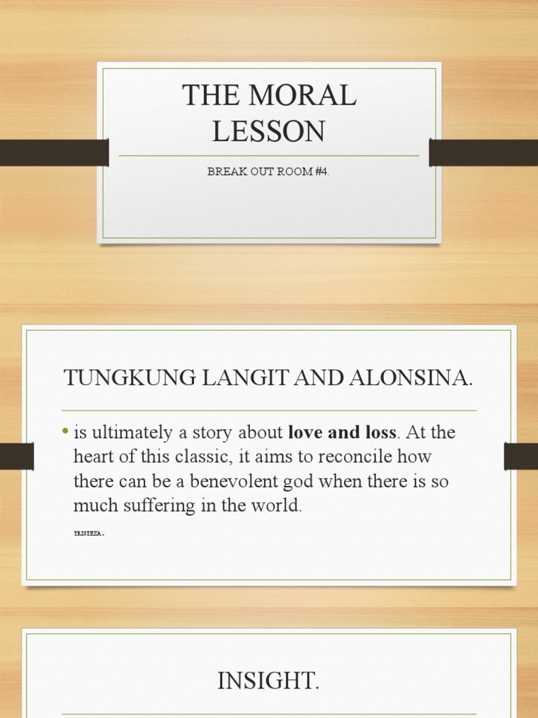 The Moral Lesson | PDF | Jealousy | Love