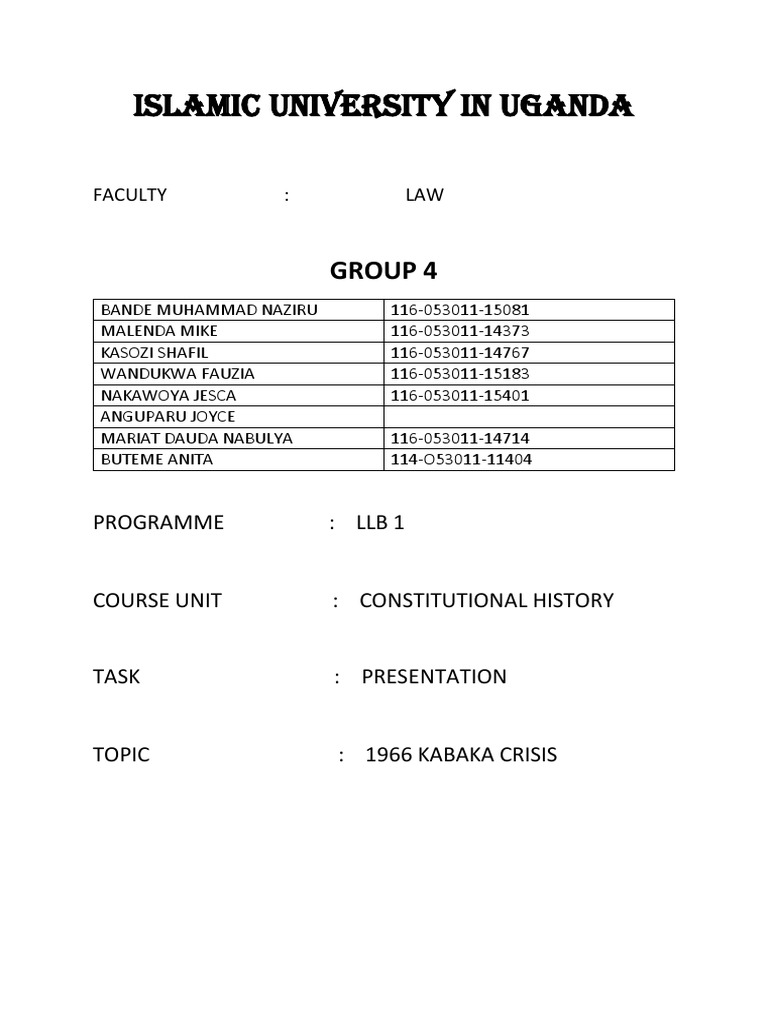 The Kabaka or Uganda Crisis of 1966-1 | PDF | Uganda | Habeas Corpus